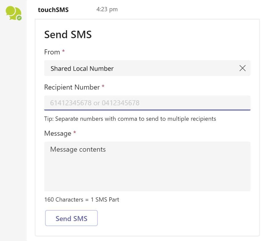 SMS for Microsoft Teams - Microsoft Teams SMS Integration - touchSMS